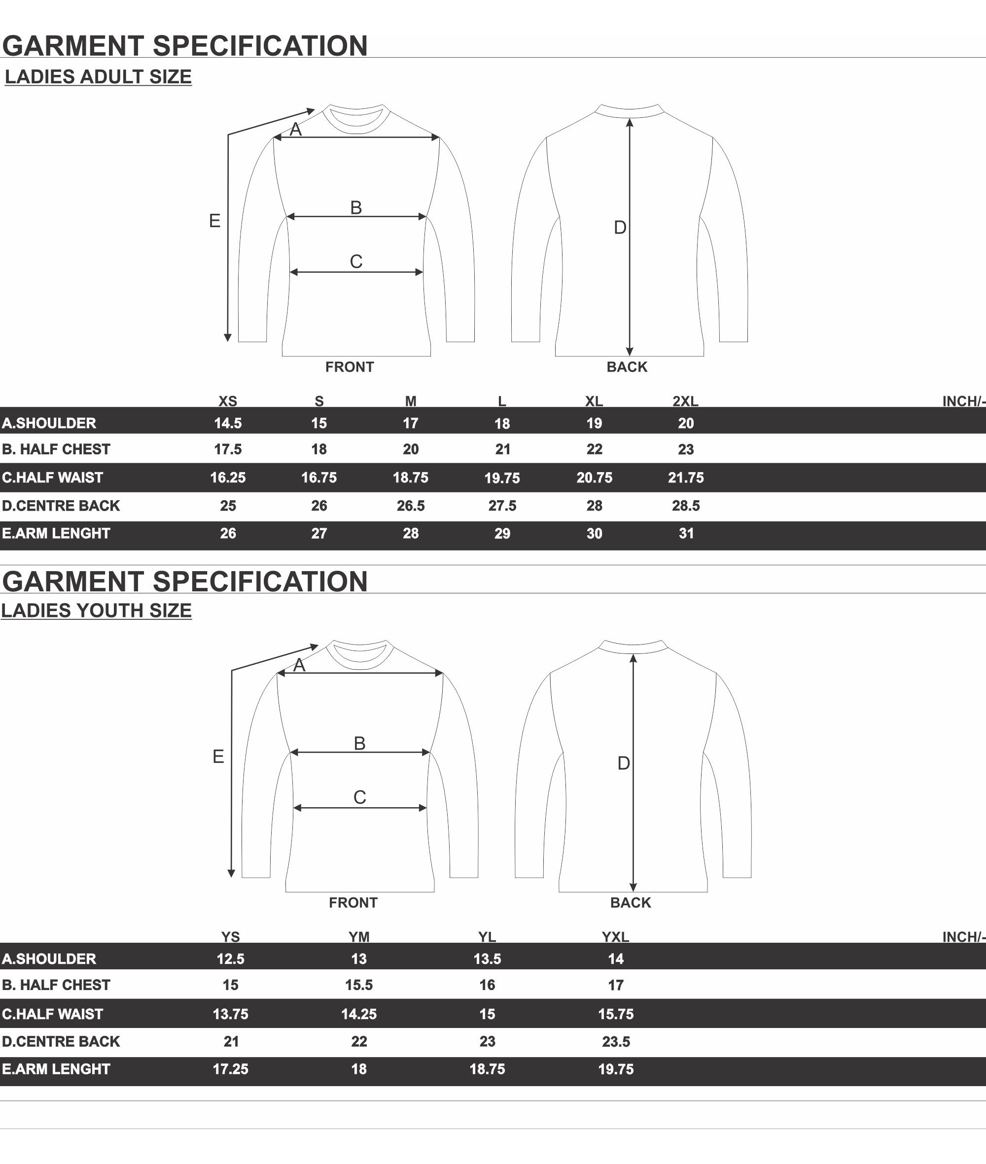 Size Charts – Trendgenics